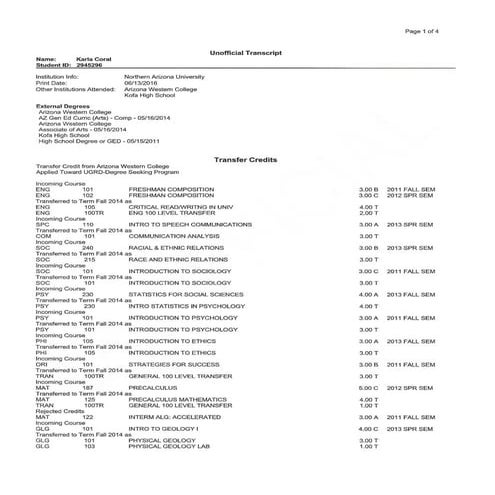 NAU-transcript-1 | PDF