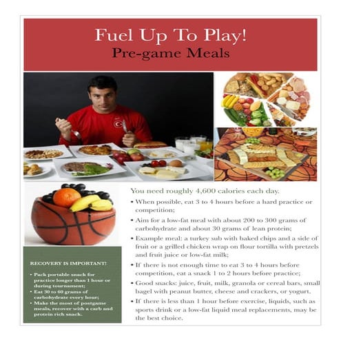 pregame meal | PDF