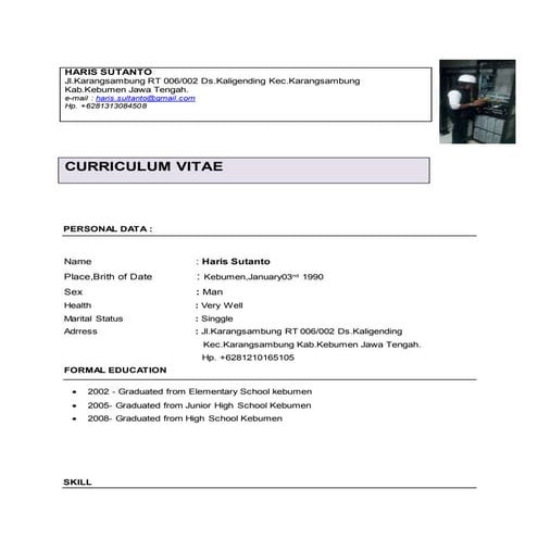 CV HARIS SUTANTO | DOCX