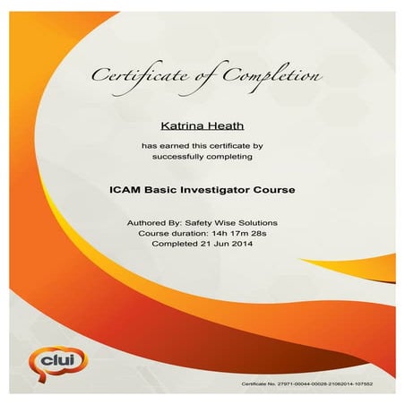 Katrina Heath - Incident Investigation ICAM | PDF