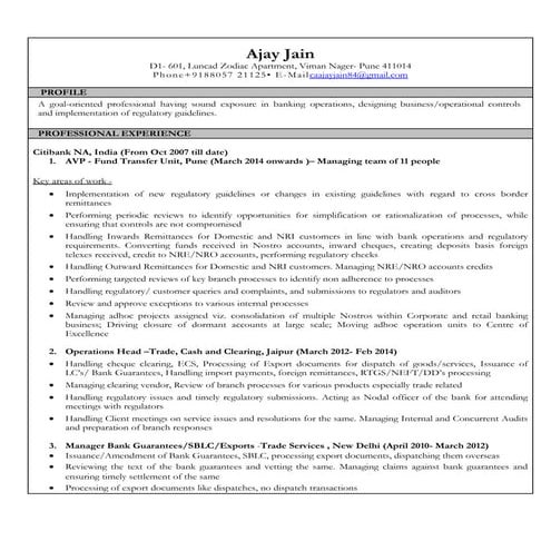 CV Ajay Jain | PDF