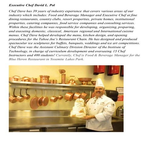Bio Chef David L Pol | DOCX