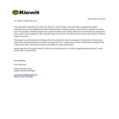 Aaron+Reitor+Reference+Letter | PDF