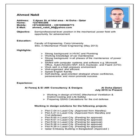 Ahmed Nabil 2013 cv | PDF
