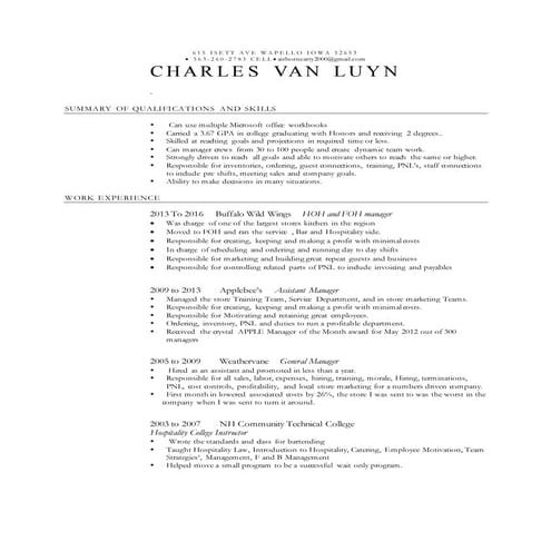 Charles resume | DOCX