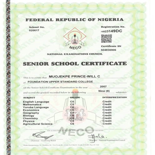SSCE certificate | PDF
