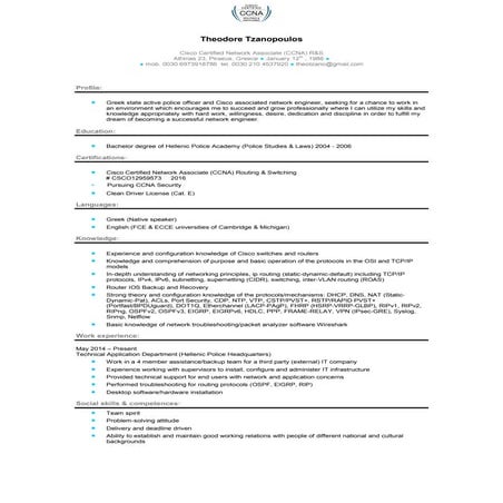 Theodore Tzanopoulos CV | PDF