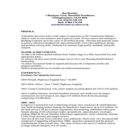 B Bram profile New | PDF