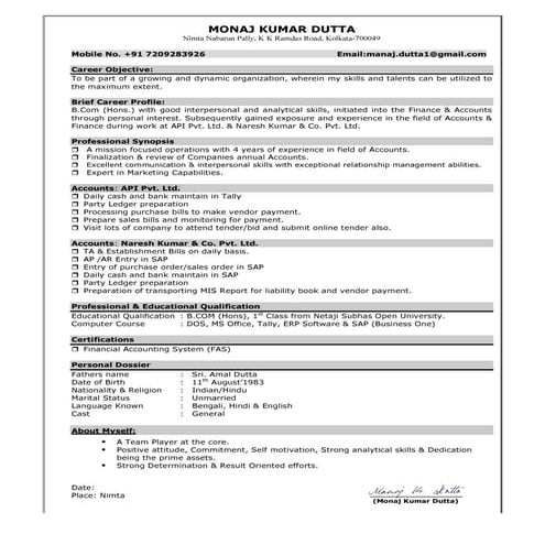 Resume - Account Executive | DOC