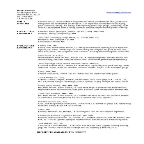 Work Resume 2017 | PDF