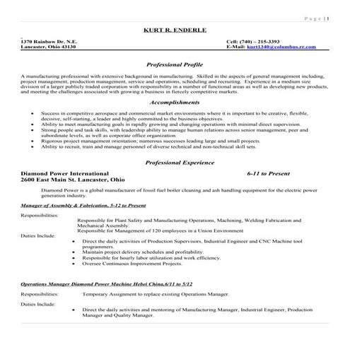 Shipping And Receiving Manager Resume | DOC
