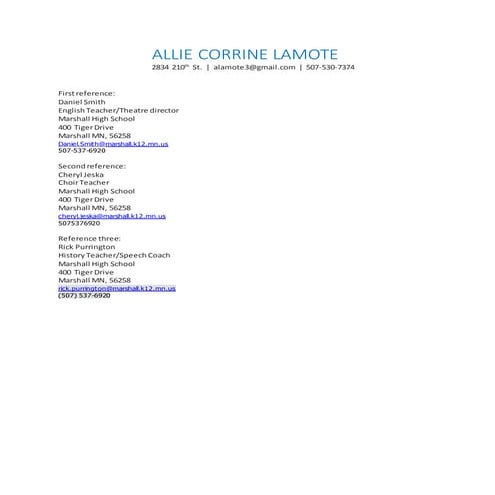 Reference Sheet | DOCX