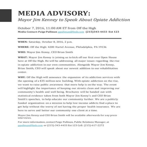 Media Advisory 357 (2) | DOCX