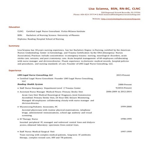 Lisa Scianna CV | PDF