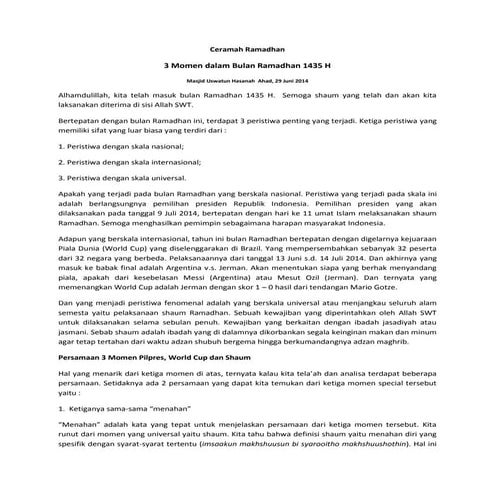 Fenomena Ramadhan Kemarin | PDF