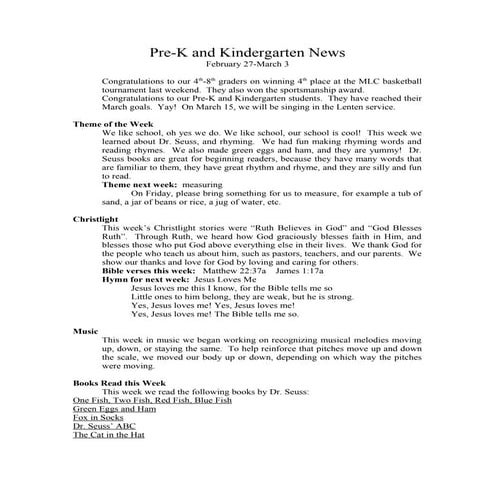 newsletter example | DOC