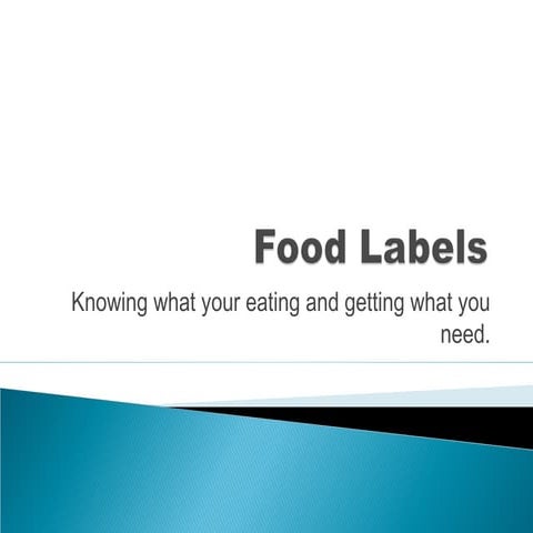 3-3 food labels | PPT