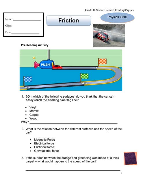 SCIENCE 6 PPT Q3 W1 Friction and Gravity | PPT