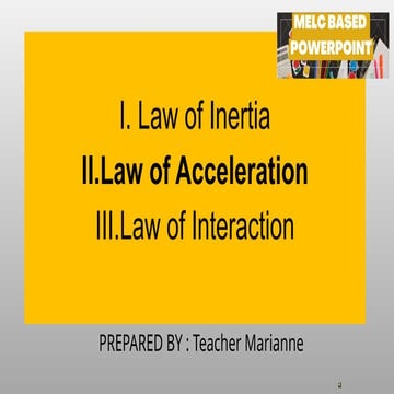 Newtons second law power point law of motion | PPT