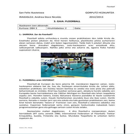 3 gaia floorball | PDF