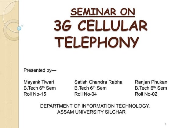 Cellular network presentation | PPT
