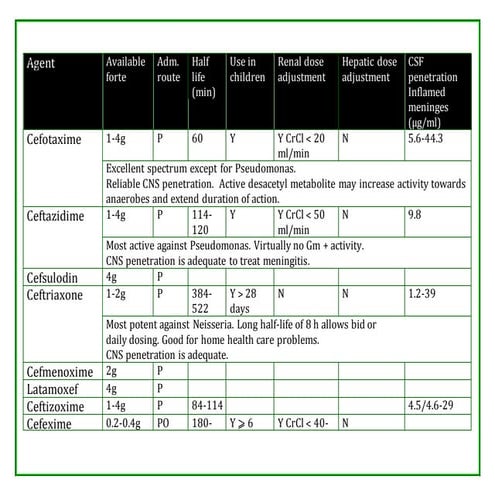 3rd generation cephalosporins pharmacokinetics | DOCX
