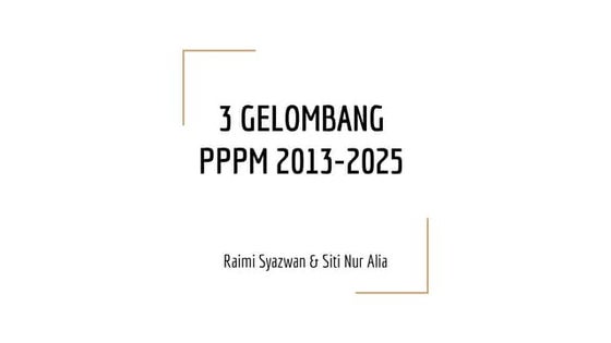 PELAN PEMBANGUNAN PENDIDIKAN MALAYSIA (2013-2025) | PPT