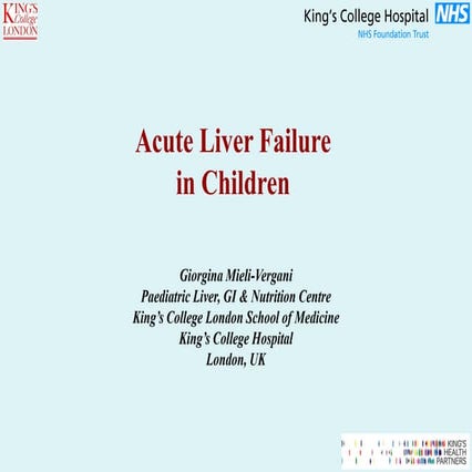 Acute Liver Failure in Children | PDF
