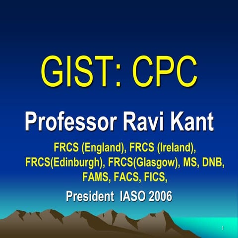 Gist Gastrointestinal Stromal Tumor Ppt