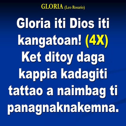 ILOCANO PRAYER Mamatiak, Amami, Ave Maria, Gloria | PPTX