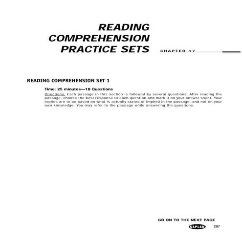 3 Gmat Reading Comprehension Practice Sets 18 Questions Each | PDF