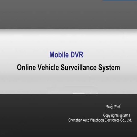 3G Mobile DVR Solution | PPT