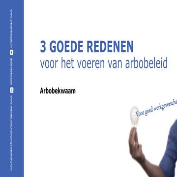 3 Goede redenen voor arbobeleid | PPTX