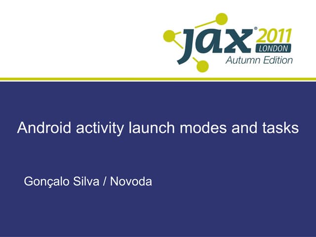 Android Android Activity Launch Modes And Tasks Gonçalo Silva Ppt 6420