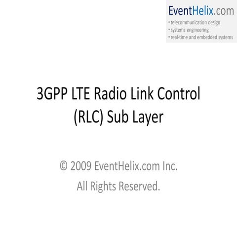 3GPP LTE RLC Layer | PDF