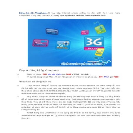 gói 3g vinaphone | DOC