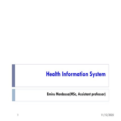 HEALTH MANAGEMENT INFORMATION SYSTEM | PPTX