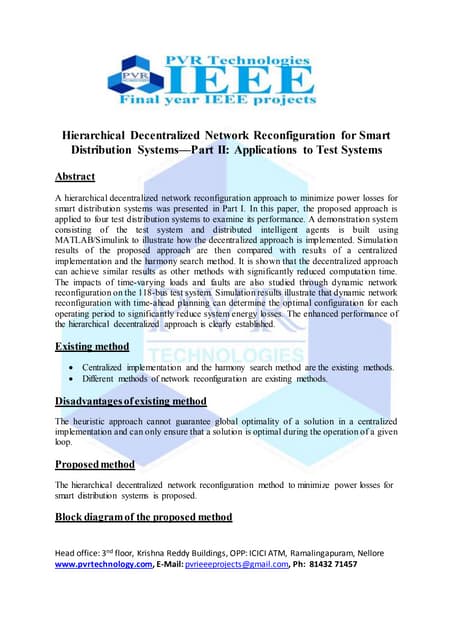 Hierarchical Decentralized Network Reconfiguration For Smart Distribution Systems—part Ii