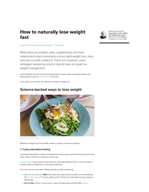 How to naturally lose weight fast | DOCX