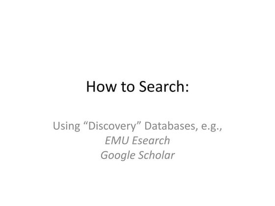 Search Strategy Worksheet | DOC