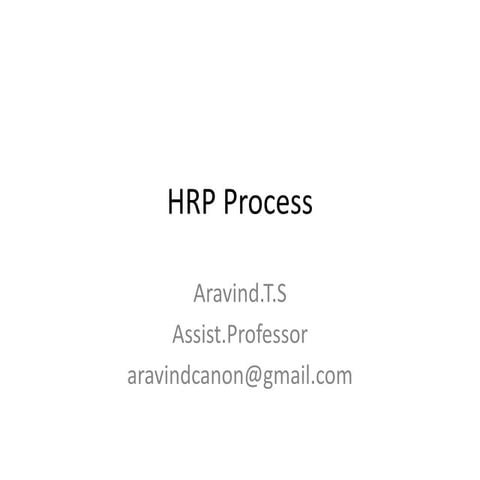 hrp process | PPTX