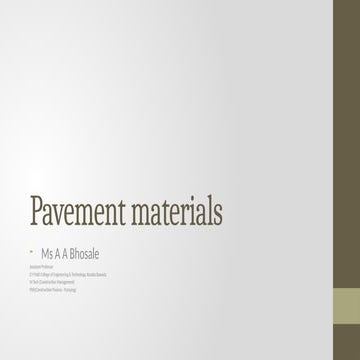 Highway Engineering - Pavement materials | PPTX