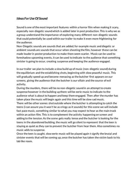 The Role of Music in Creating Suspense - Analysing Horror Film Scores | PDF