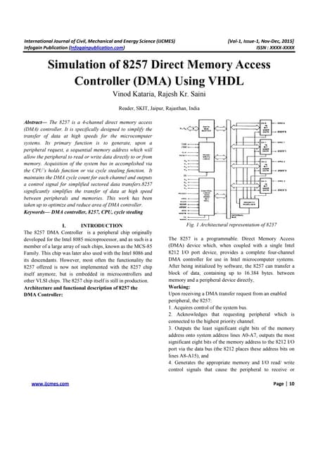 3 Ijcmes Dec 2015 27 Simulation Of 8257 Direct Memory Access Controller Dma Using Vhdl Pdf