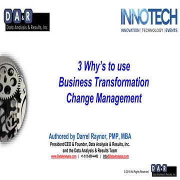 3 Why's to use Business Transformation Change Management | PPT