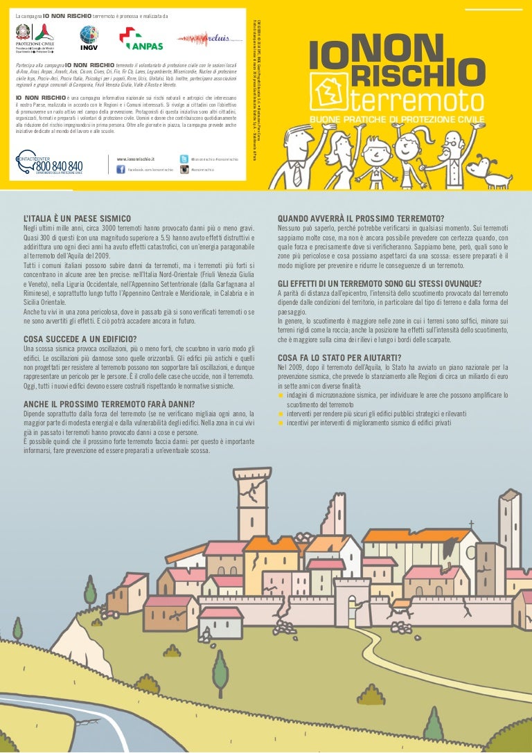 3 io non rischio terremoto buone pratiche di protezione civile