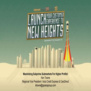 IS20G13 - Maximizing Subprime Submarkets For Higher Profits! - Ken ...