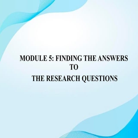 3is Finding Answers to the Research Question.pptx