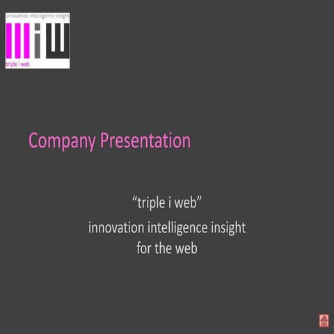 triple i web: Company presentation | PPSX