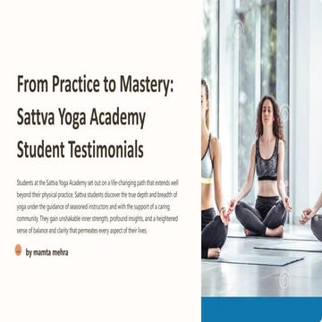 Reviews From Students Of Sattva Yoga Academy | PDF